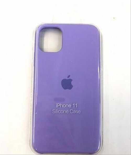 Чехол silicone case для iPhone 11 лиловый