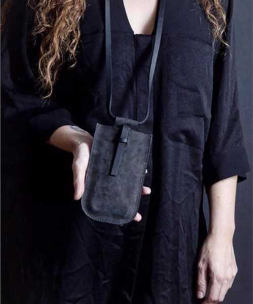 Дизайнерская кожаная сумка чехол для телефона