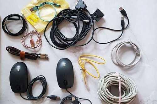 Провода, шнуры, кабели и компьютерные мыши