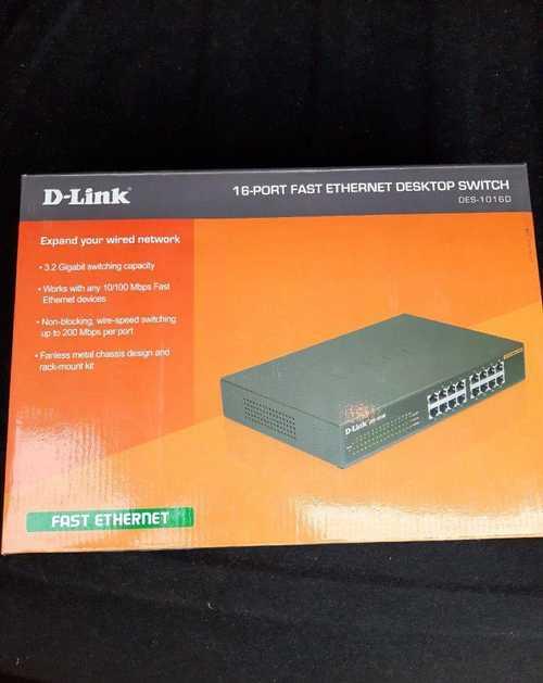 Коммутатор (свич) D-link DES-1016D