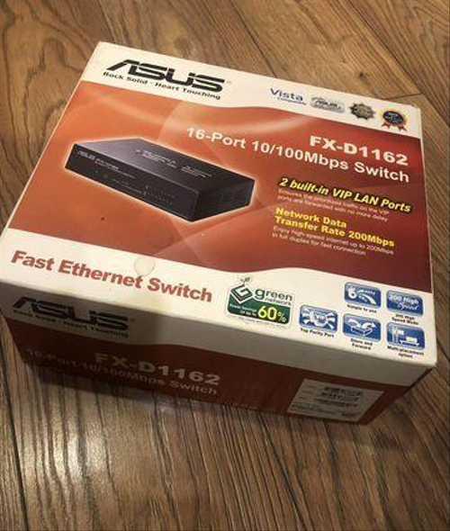 Коммутатор- asus FX-D1162 16 port10/100Mbps