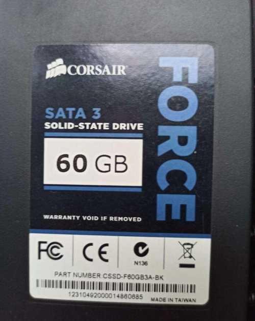 SSD Corsair force 60gb