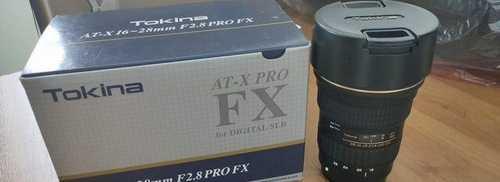 Объектив Tokina ATX 16-28 F2.8 PRO FX