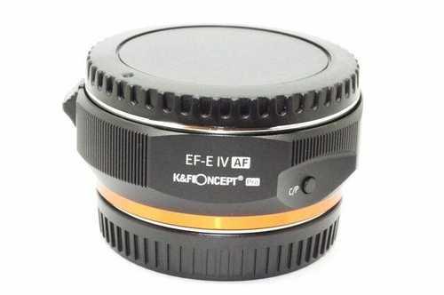 Адаптер KF Concept Canon EF-Sony E IV AF новый