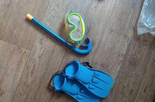 Детский плавательный набор (ласты, трубка, очки