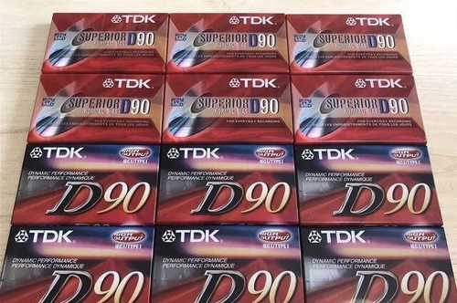Аудиокассета TDK D90 новые 10-12 штук