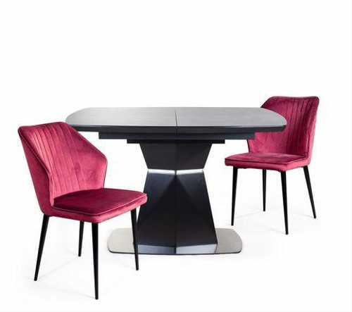 Стол Diamond 140 + 4 стула Berg