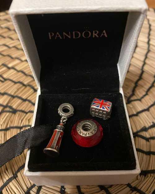 Набор шармы Pandora в коробочке оригинал s925