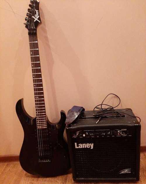 Электрогитара cortX6 + комбоусилитель Laney lx20d