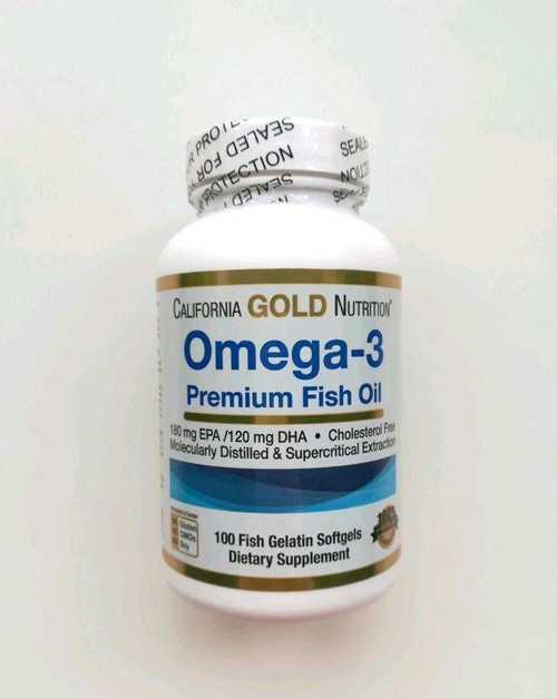 Omega-3 California Gold Nutrition 100 капсул