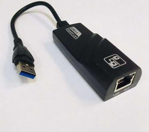 Переходник USB 3.0 (M) - LAN (F) RG45 (H63)