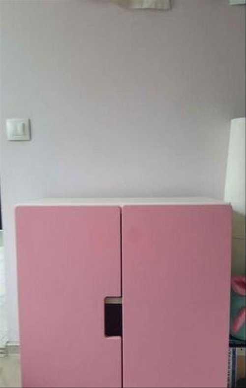 Шкаф детский икеа стува розовый
