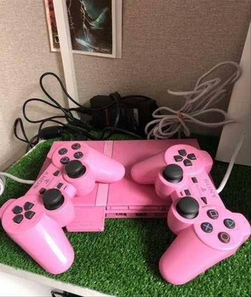 Sony PS2 pink 2 геймпада