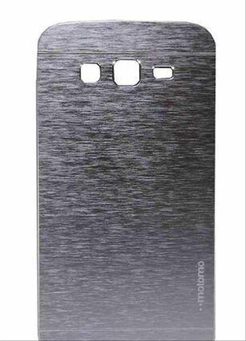 Чехол-накладка для Samsung G7106 motomo металл/пластик серебро