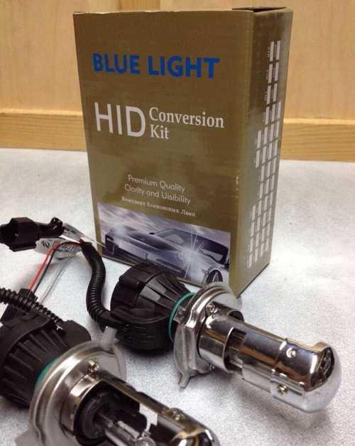 Биксеноновые лампы Н4 5000К blue light