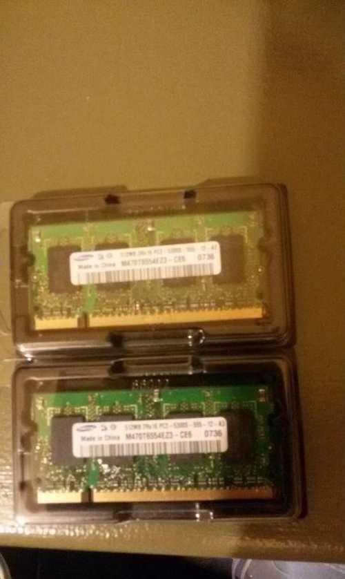 DDR2 1gb 2x512mb для ноутбука