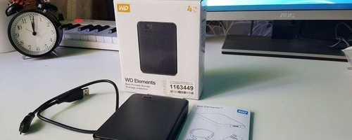 Внешний HDD 2.5 WD Elements Portable 4TB USB 3.0