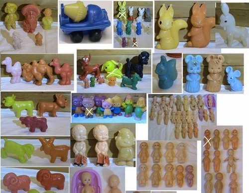 Пластмасовые игрушки, пупсики, животные СССР