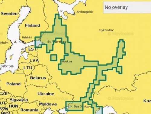 Карта глубин Navionics+ 52XG Европейская часть