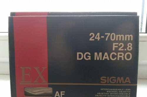 Объектив Sigma AF 24-70/2.8 EX DG macro for Canon