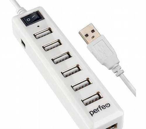 USB-хаб 7 портов PF-H034, с кнопками вкл/выкл