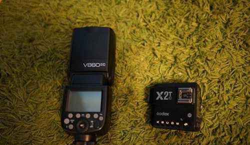 Godox V860 2 (Canon) вспышка + синхронизатор X2T