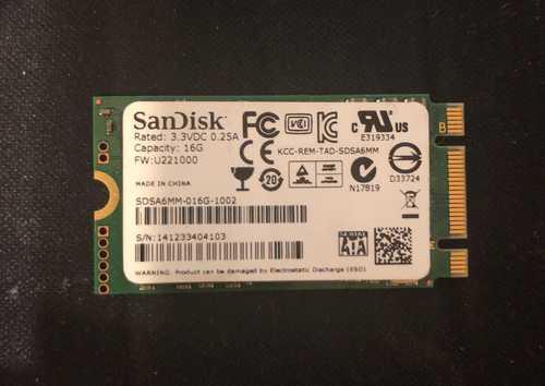 SSD SanDisk u110 б/у 16gb