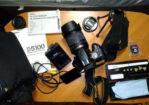 Фотоаппарат зеркальный Nikon D5100 Kit 18-105VR