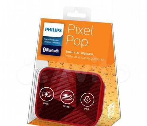 Портативная колонка Philips PixelPop (красный)