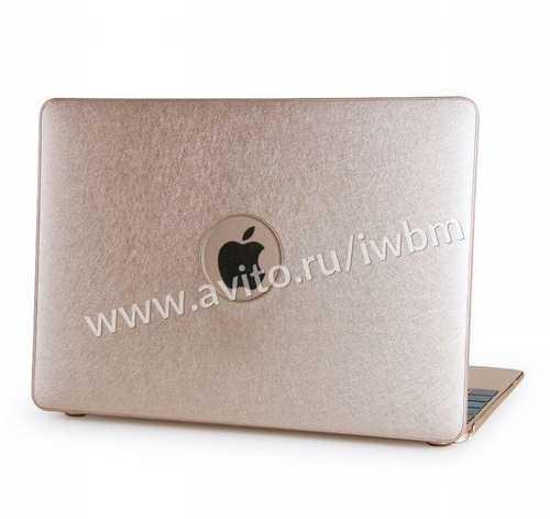 Чехол-Книжка Кожа-Пластик Для MacBook 12" Бежевый