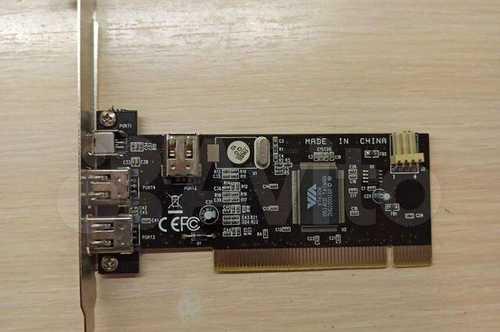 Контроллер PCI VIA6306 1xieee1394(4p) 3xieee1394(6