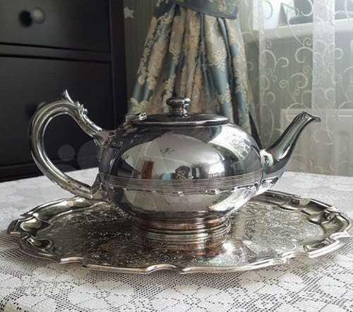 Старинный чайник серебрение Англия
