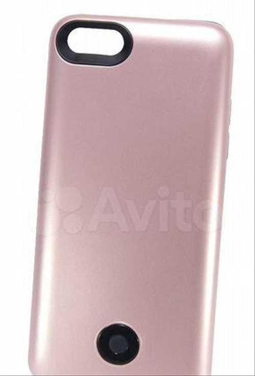 Внешний акб чехол для iPhone 7 (4.7) NYX 7-01 3800mAh розовое-золото