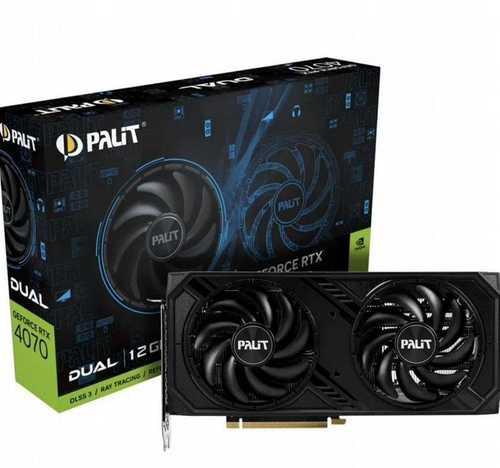 Новая Видеокарта Palit GeForce RTX 4070 Dual 12 гб