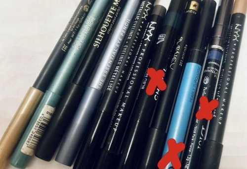 Карандаши для глаз NYX, loreal за все 500