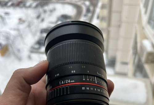 Объектив Samyang 24mm/1.4 EF (Bower)