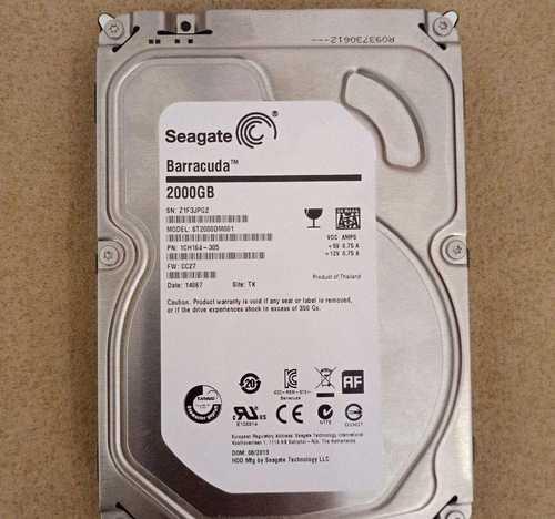 Жесткий диск 2 тб Seagate Barracuda ST2000DM001