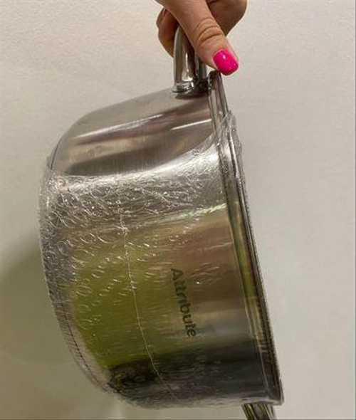 Кастрюля из нержавейки 5, 4 л новая подарок