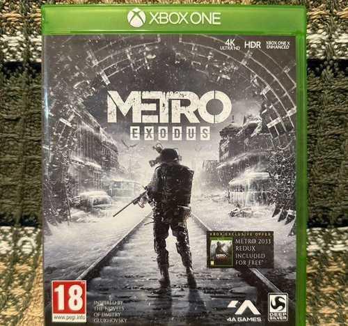 Коробка от игры Metro Exodus (Xbox)