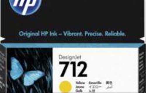 Оригинальный картридж струйный HP 712 3ED69A жел