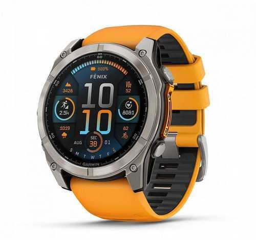 Garmin fenix 8 51 мм amoled Sapphire Titanium Серый