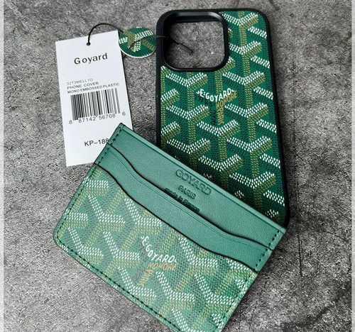 Набор для iPhone Goyard чехол   картхолдер