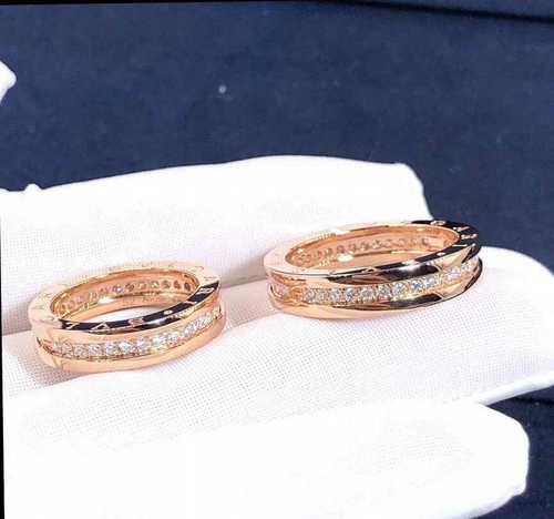 Кольцо булгари с бриллиантами 0,10 ct