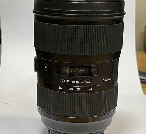 Объектив Sigma AF 24-35mm f/2 DG HSM Canon EF