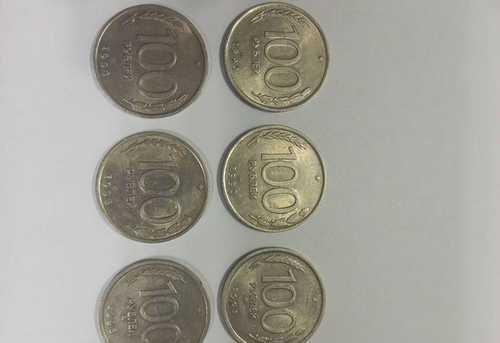 Монеты номиналом 100 р 1992, 1993 г