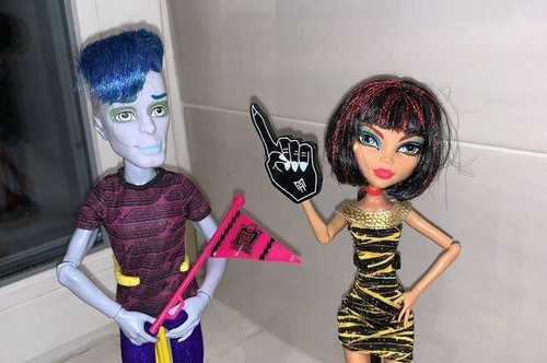 Куклы Слоу-Мо и Клео болельщики Monster High