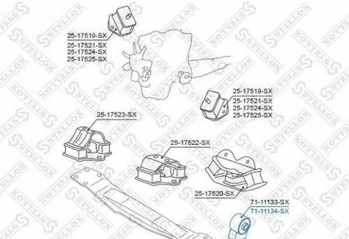 Stellox 71-11134-SX Подушка раздатки Mitsubishi Pa