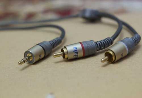 Кабель 3.5mm - 2RCA 5 м (возможно, брак)