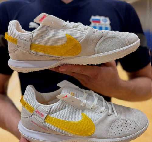 Футзалки Nike StreetGato White&Grey