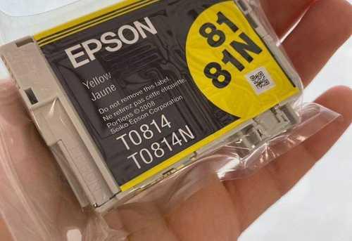 Картридж струйный Epson T0814 желтый